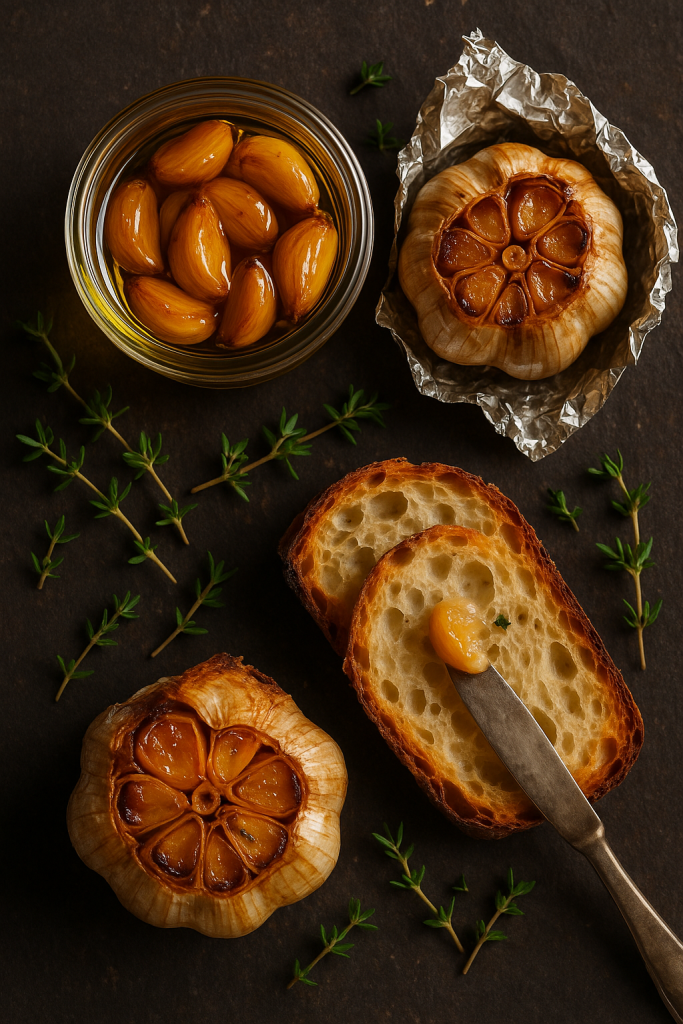 Garlic Confit (Two Ways - Roasted & Traditional French) - Chef Griffin